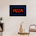 PIZZA Blue & Red Neon Sign | Zazzle