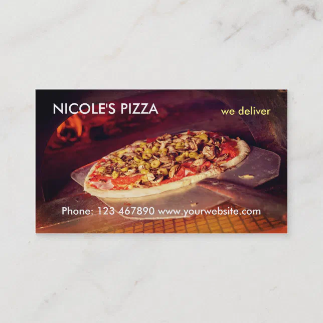 Pizza Business Card | Zazzle