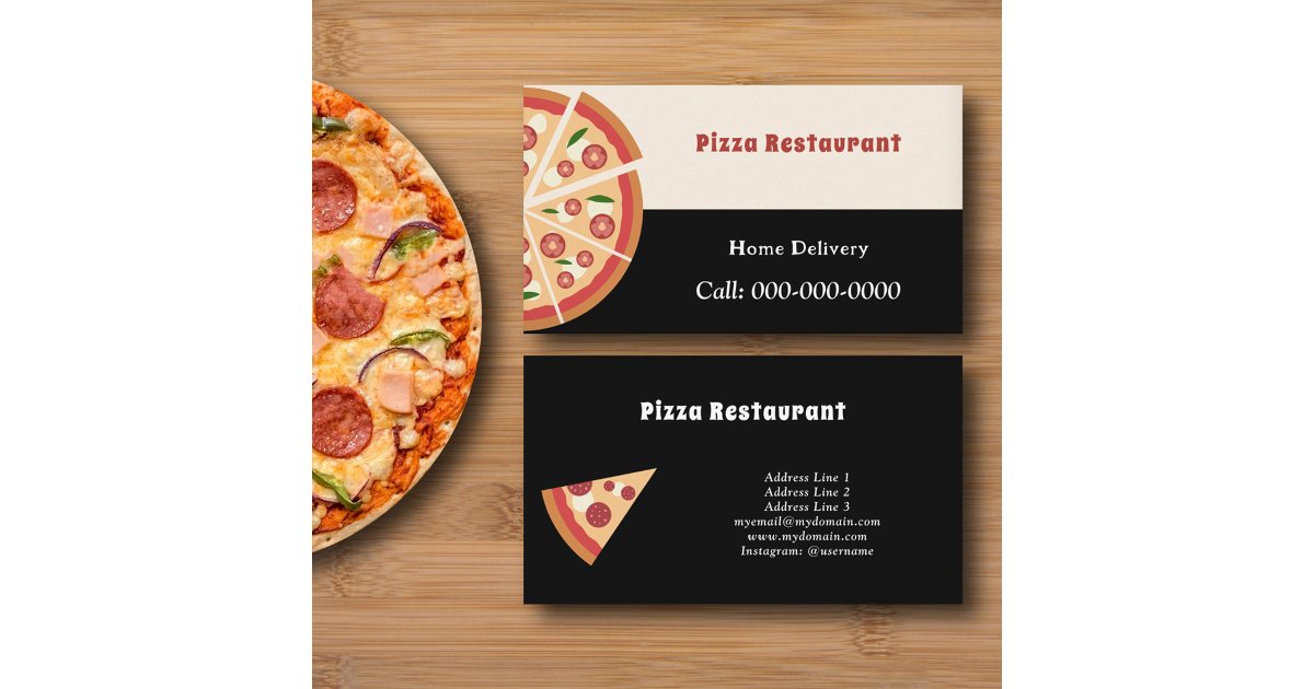 Pizza Business Card | Zazzle