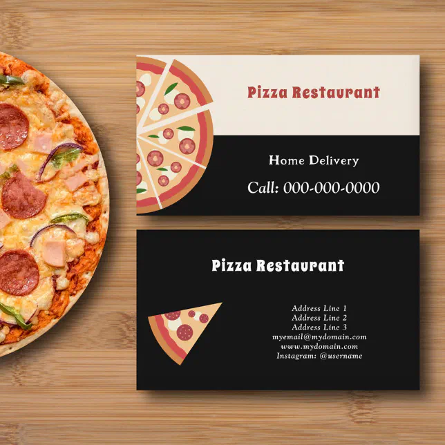 Pizza Business Card | Zazzle