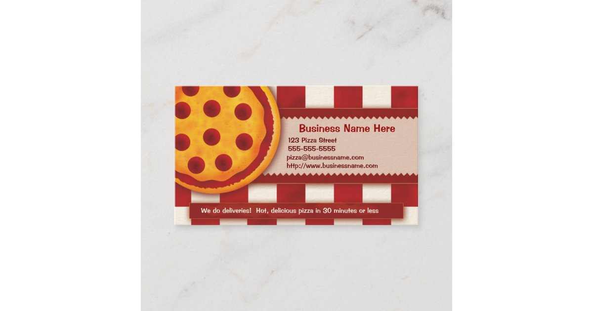 Pizza Business Card | Zazzle