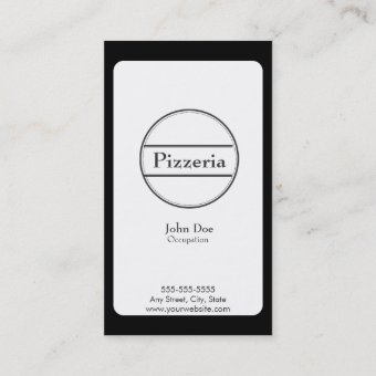 Pizza Business Card Customer Loyalty Card | Zazzle