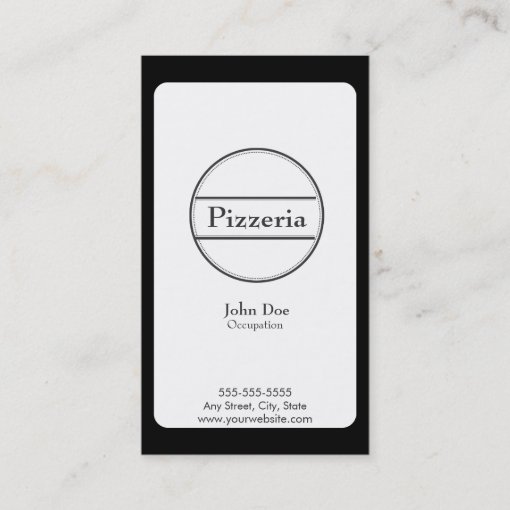 Pizza Business Card Customer Loyalty Card | Zazzle