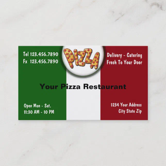 Pizza Business Cards | Zazzle