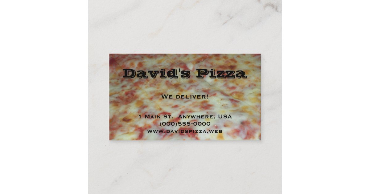 "Pizza" Business Cards | Zazzle