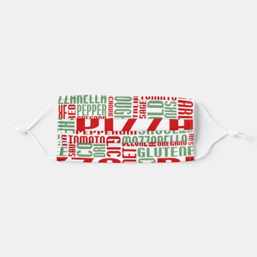 pizza chit chat adult cloth face mask | Zazzle
