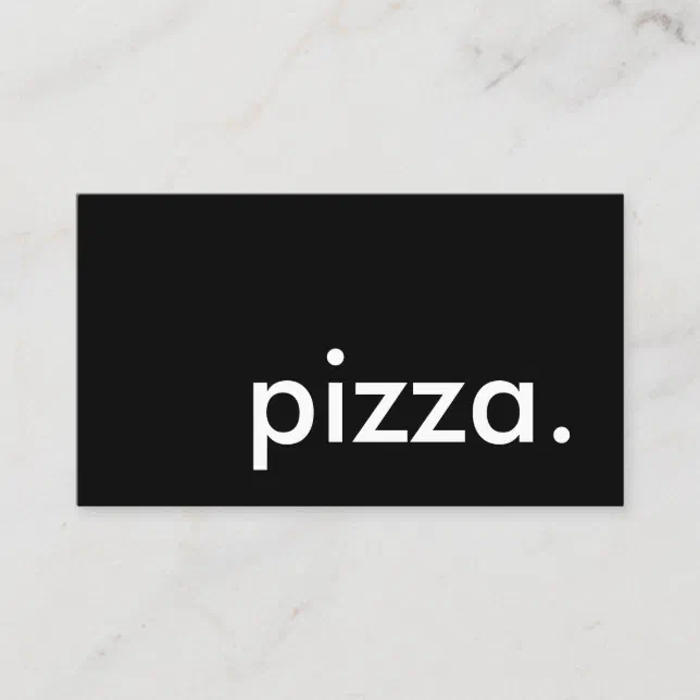 pizza. (color customizable) business card | Zazzle