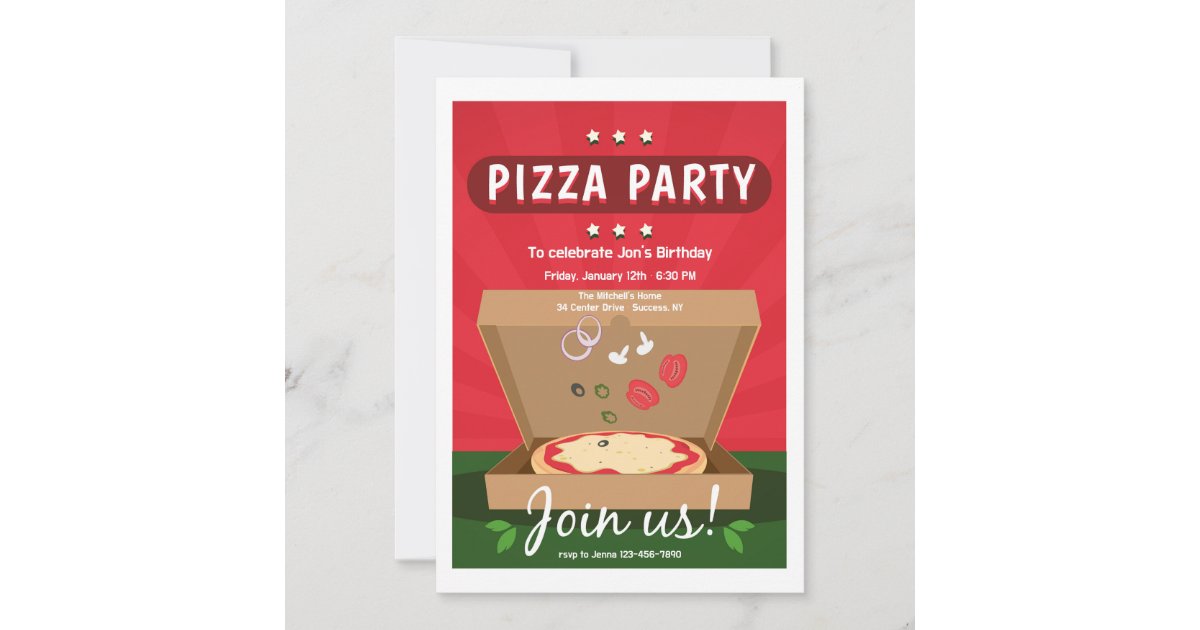 Pizza Delivery Invitation | Zazzle