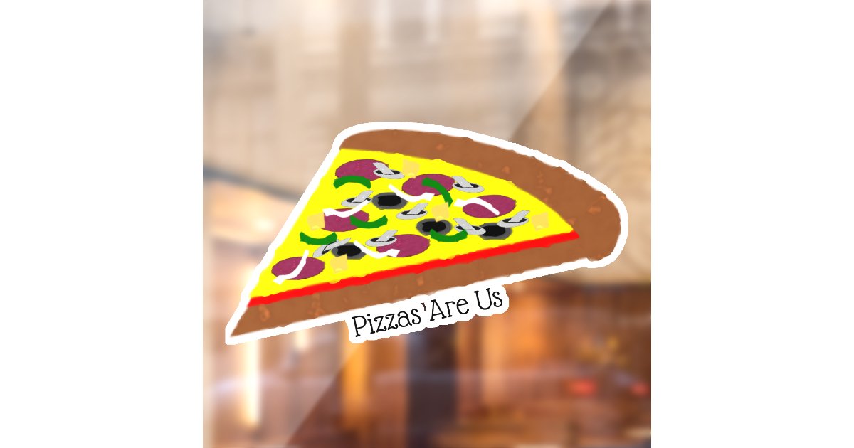 Pizza Design Window Cling | Zazzle