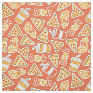 Fast Food Pattern fabric | Zazzle