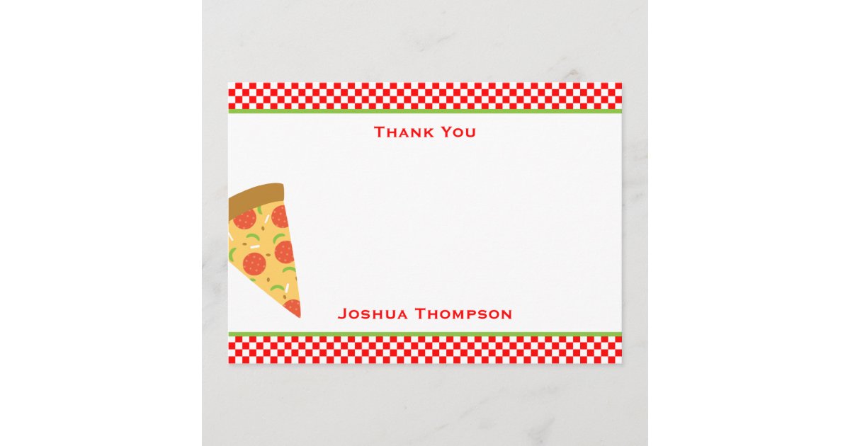 Pizza Flat Note Card | Zazzle.com