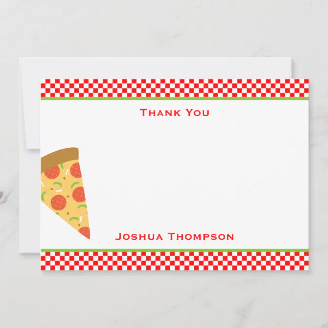 Pizza Flat Note Card | Zazzle