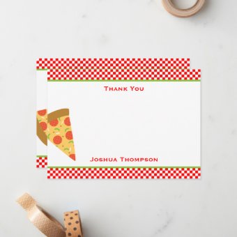 Pizza Flat Note Card | Zazzle