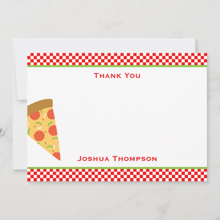 Pizza Flat Note Card | Zazzle