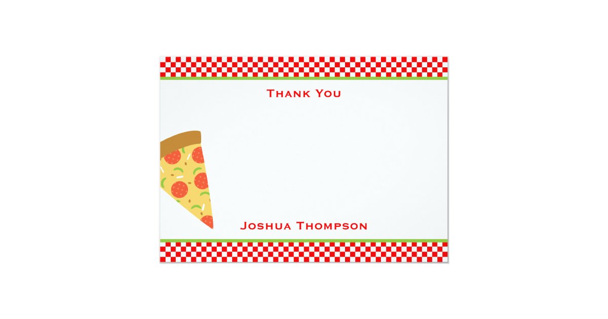Pizza Flat Note Card | Zazzle.com