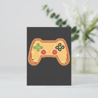 Pizza Gaming Controller Fast Food Gamer Postcard | Zazzle