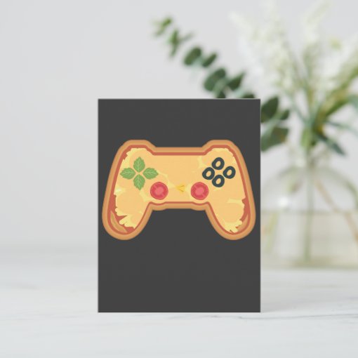 Pizza Gaming Controller Fast Food Gamer Postcard | Zazzle