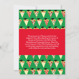 Pizza Graduation Party Invitation | Zazzle