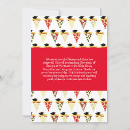 Pizza Graduation Party Invitation | Zazzle