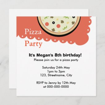 Pizza Invitation | Zazzle