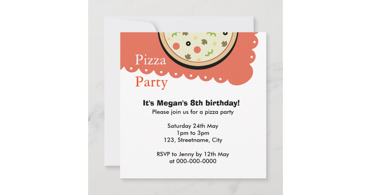 Pizza Invitation | Zazzle