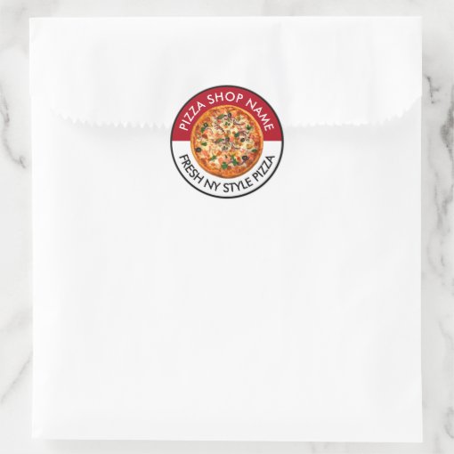 Pizza Italian Restaurant Theme Sticker Labels | Zazzle