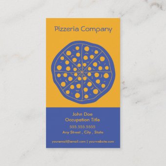 Pizza Loyalty Business Card Stamp Card | Zazzle