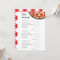 Pizza Making Contest Scorecard Printable Invitation | Zazzle