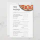 Pizza Making Contest Scorecard Printable Invitation | Zazzle