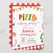 Pizza Making Party Birthday Invitation | Zazzle