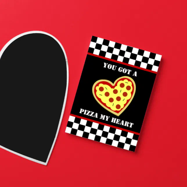 Pizza My Heart Home Slice Valentine's Day Holiday Card | Zazzle