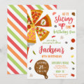 Pizza Party Birthday Invitation, Editable Snack Invitation | Zazzle