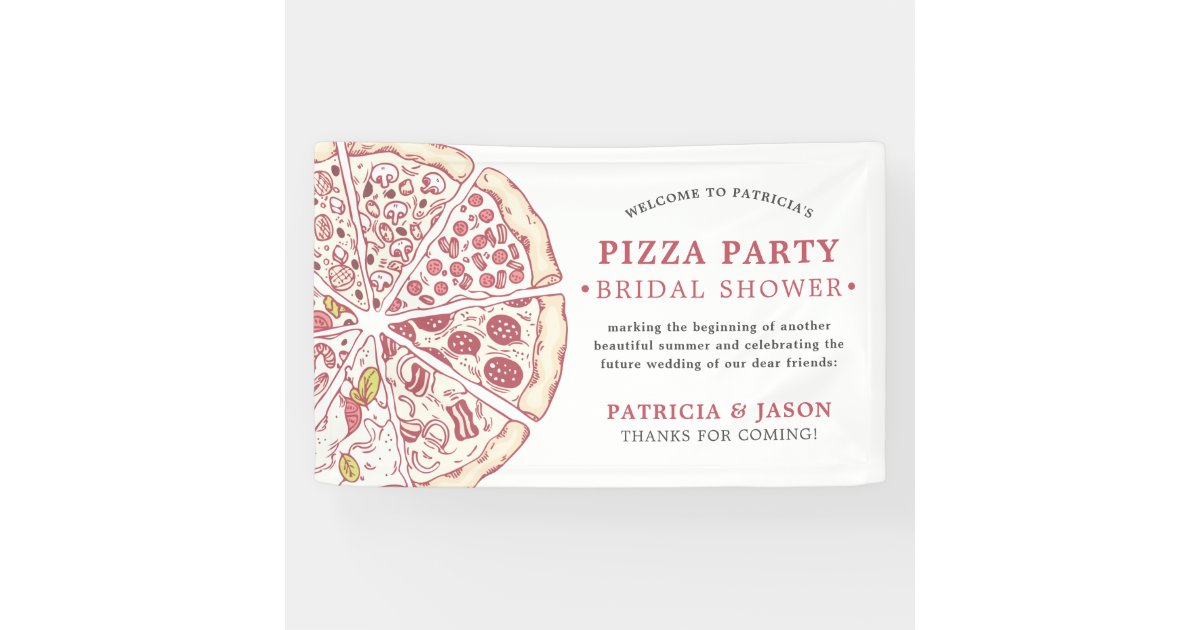 Pizza Party | Bridal Shower Banner | Zazzle