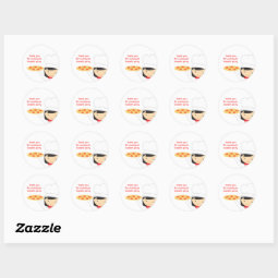 Pizza Party Girl Stickers | Zazzle