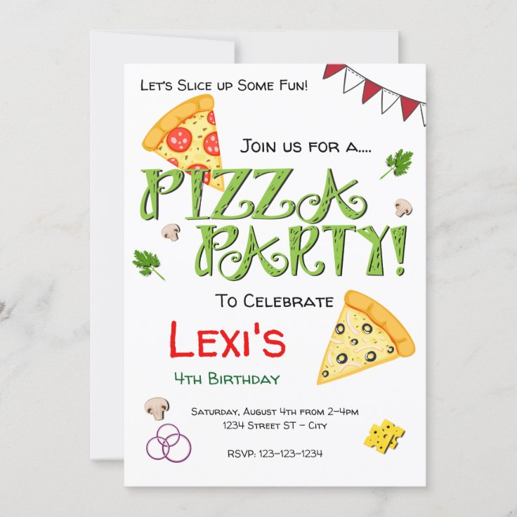 Pizza Party Invitation | Zazzle