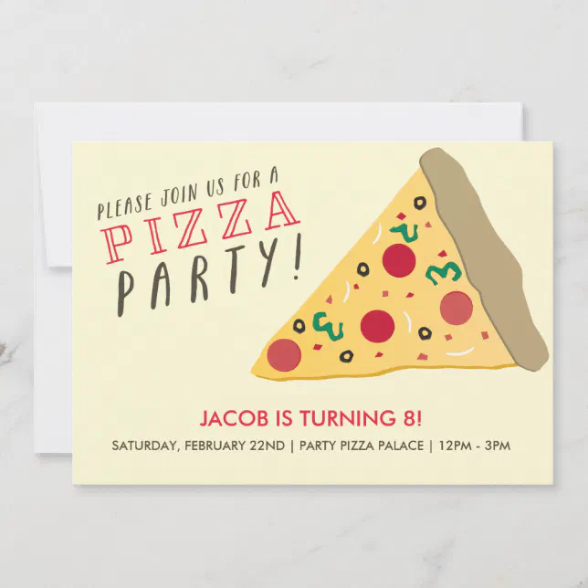 Pizza Party Invitation | Zazzle