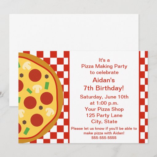 Pizza Party Invitation | Zazzle