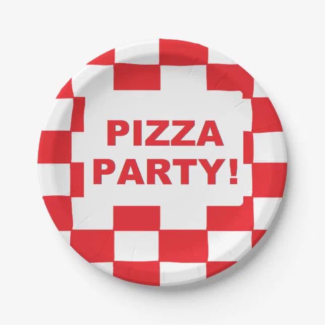 "Pizza Party" Paper Plates | Zazzle