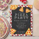 Pizza party slices kids birthday checkered retro invitation | Zazzle