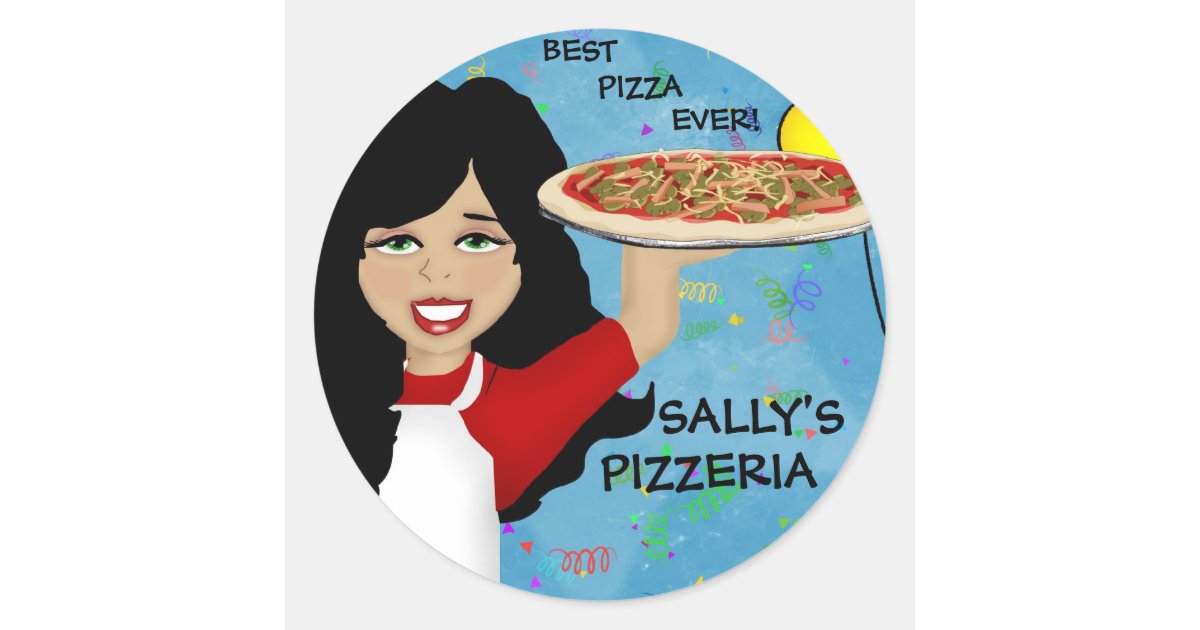 Pizza Party Stickers | Zazzle