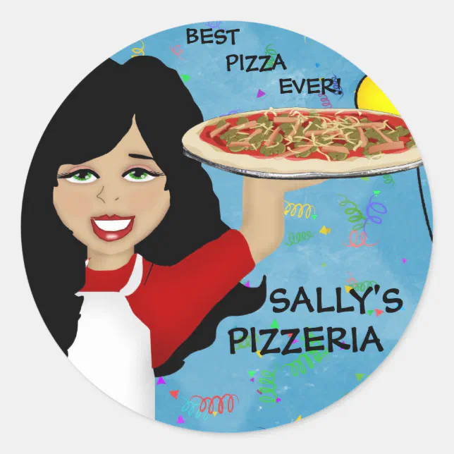 Pizza Party Stickers | Zazzle