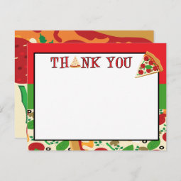 Pizza Party Thank You Card | Zazzle