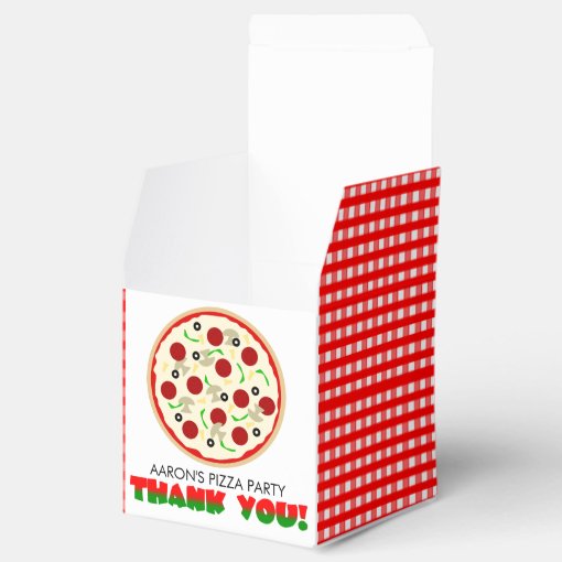 Pizza Party Thank You Favor Box | Zazzle