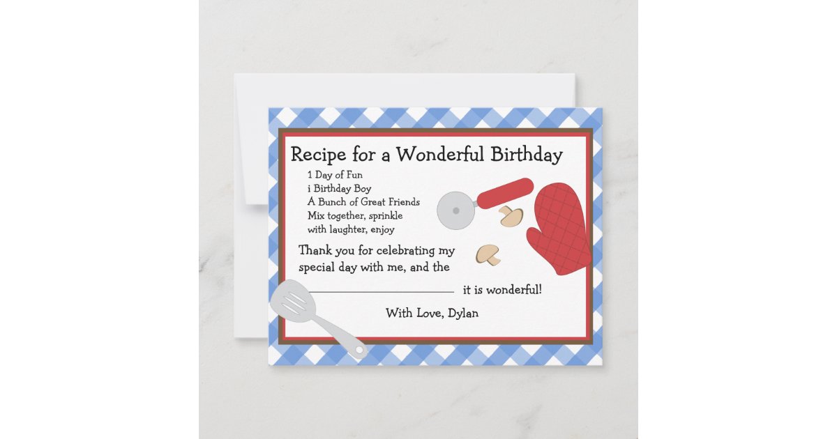 Pizza Party Thank You Note | Zazzle