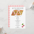 Pizza Party Theme Watercolor Baby Shower Love Invitation | Zazzle