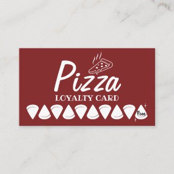 Pizza Pasta Restaurant Loyalty Cards | Zazzle