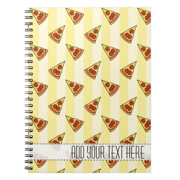 Pizza Pattern Custom Notebook | Zazzle.com