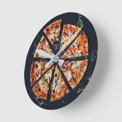 Pizza Pie Wall Clock | Zazzle