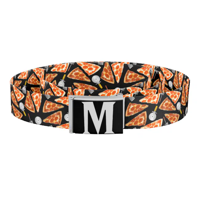 Pizza Pizza Monogram Belt | Zazzle
