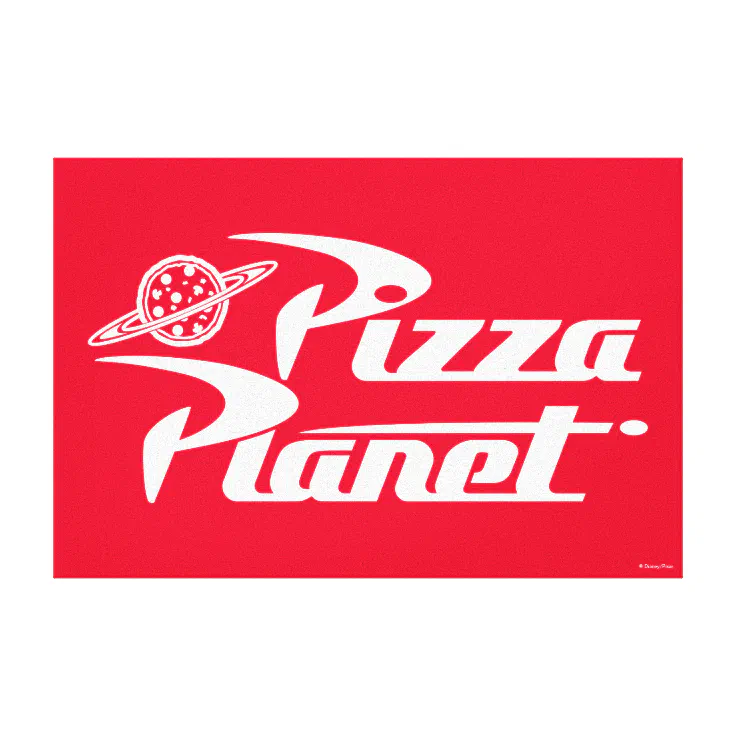 Pizza Planet Logo Canvas Print | Zazzle